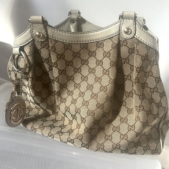 Gucci | Bags | Authentic Gucci Gg Canvas Suki Handbag Tote Bag 21944 ...